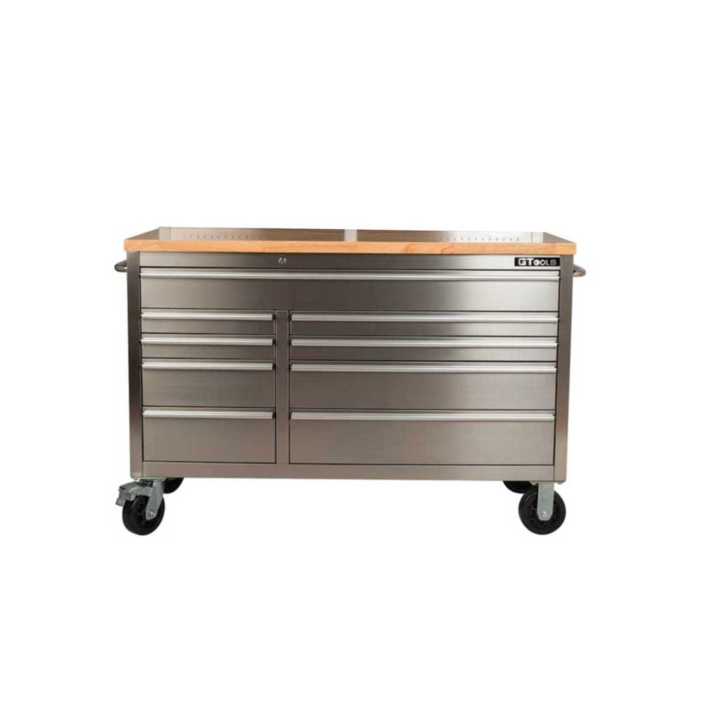 1.4M Stainless Steel Workbench, Mega Drawer Rolling Tool Chest ...